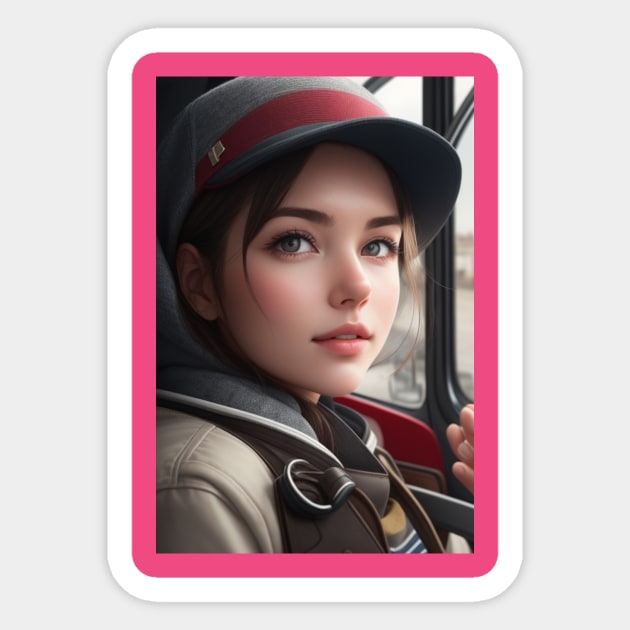 Beautiful Girl - Girl - Sticker | TeePublic